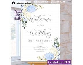 Hydrangea welcome sign|Hydrangea welcome sign printable template ...