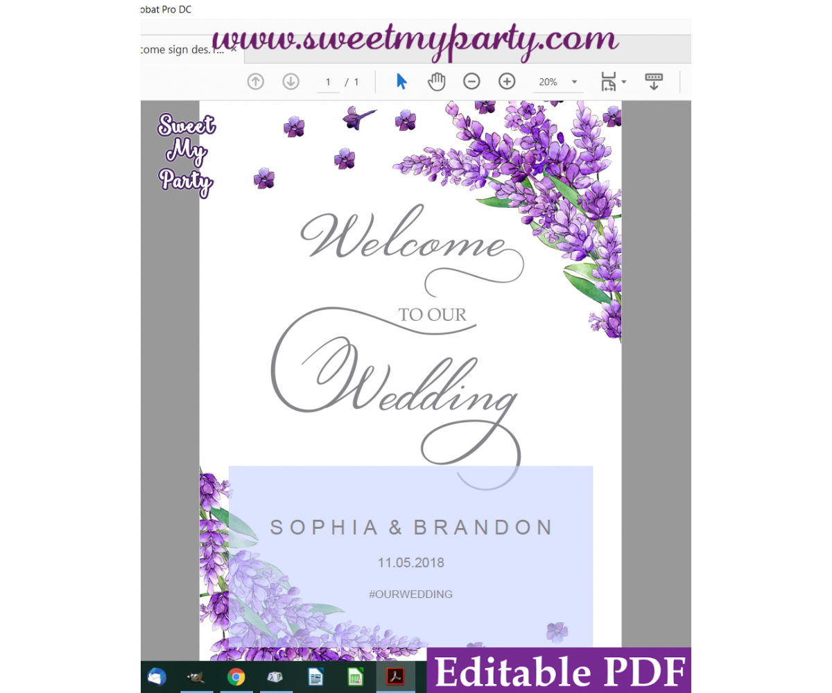 Lavender welcome sign template|lavender welcome sign printable|lavender ...