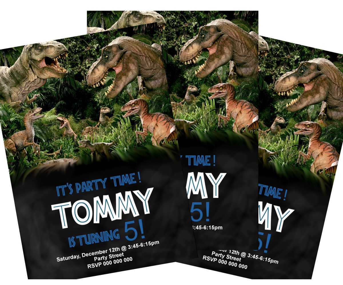 Jurassic World Birthday Party Invitations at Matilda Howard blog
